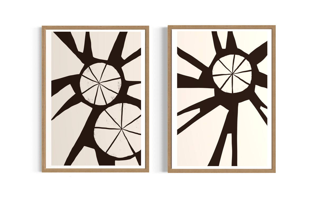 Boho abstract no.2 wall art set of 2-SS13 — manzzeli.com