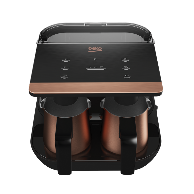 Beko Turkish Coffee Machine Double Pot, Black/Gold - TKM 8961 B-1 ...