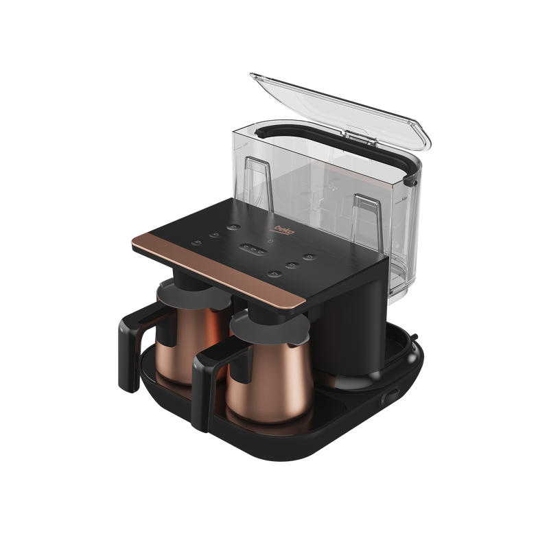 Beko Turkish Coffee Machine Double Pot, Black/Gold - TKM 8961 B-1 ...
